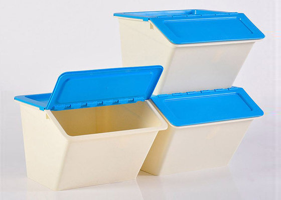 PP plastic stackable and open lid storage box easy classifying and access