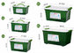 5L~85L plastic storage bin with handle and wheels storage box green pink