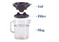 plastic PS water mug transparent quality water pitcher juice mug with cup set